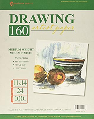 11"X14" -DRAWING PAD 100# - Global Art - SnR Star